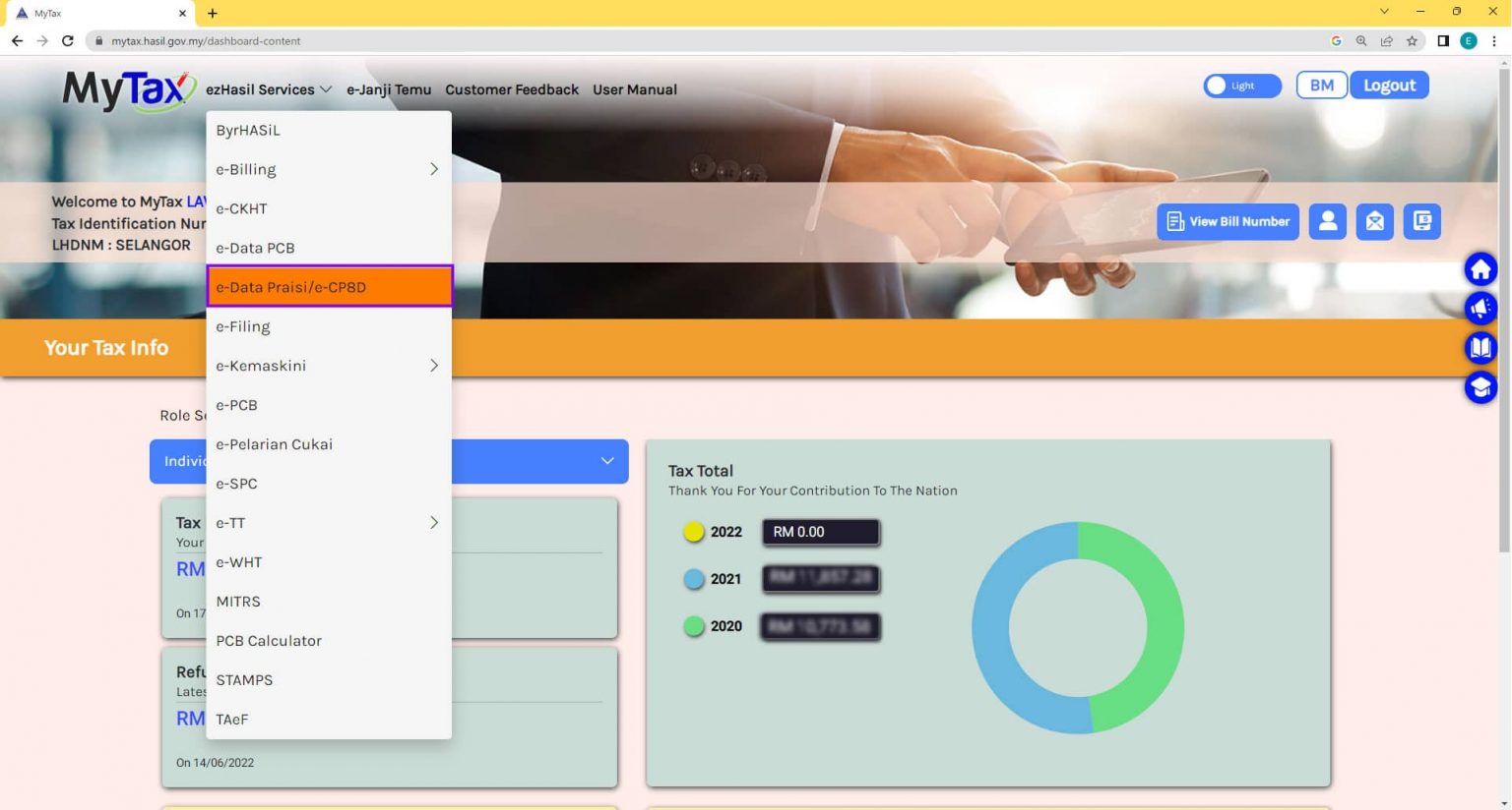 [2023] CP8D Online Submission via Mytax | LHDN Borang E