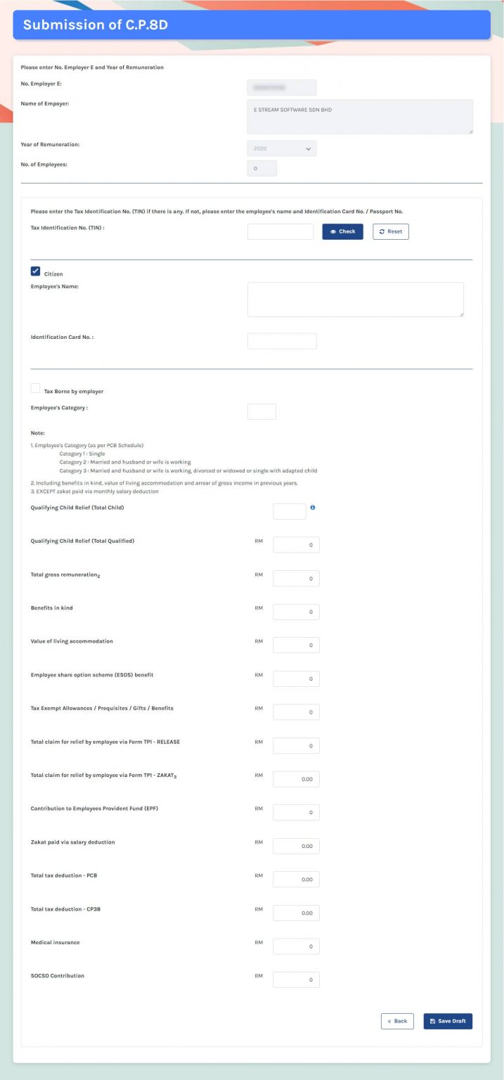 [2023] CP8D Online Submission via Mytax | LHDN Borang E