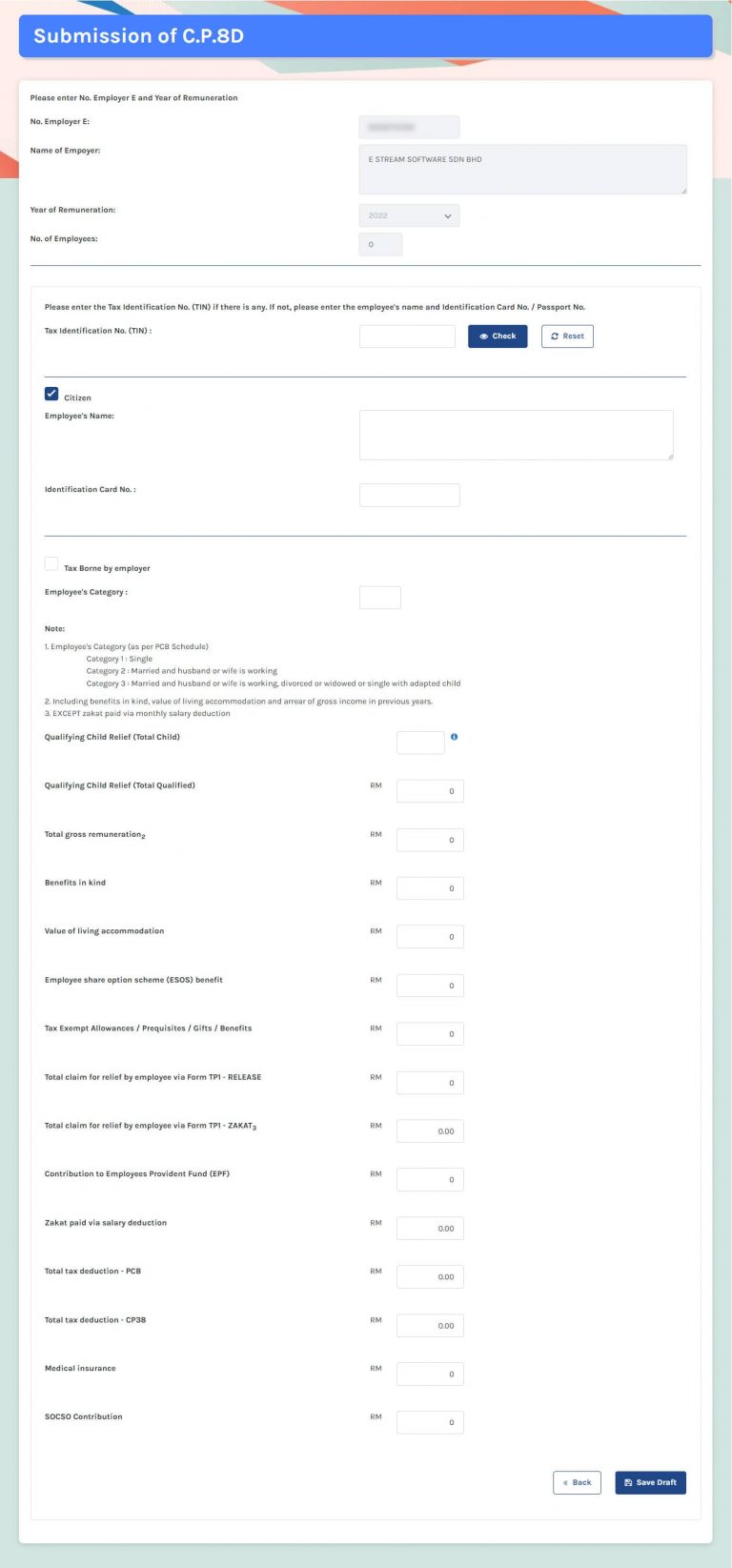 [2023] CP8D Online Submission via Mytax | LHDN Borang E