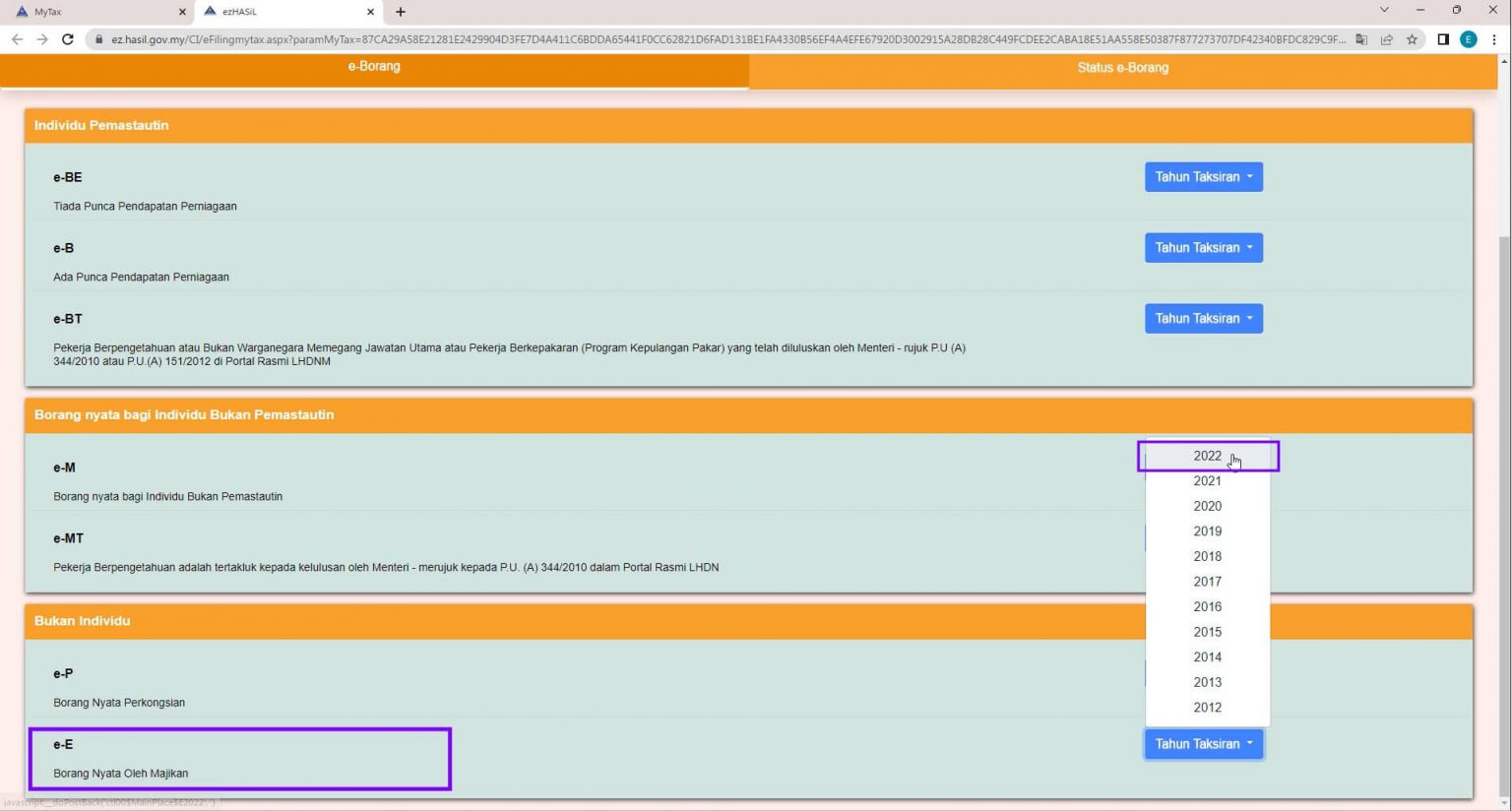 [2023] CP8D Online Submission via Mytax | LHDN Borang E