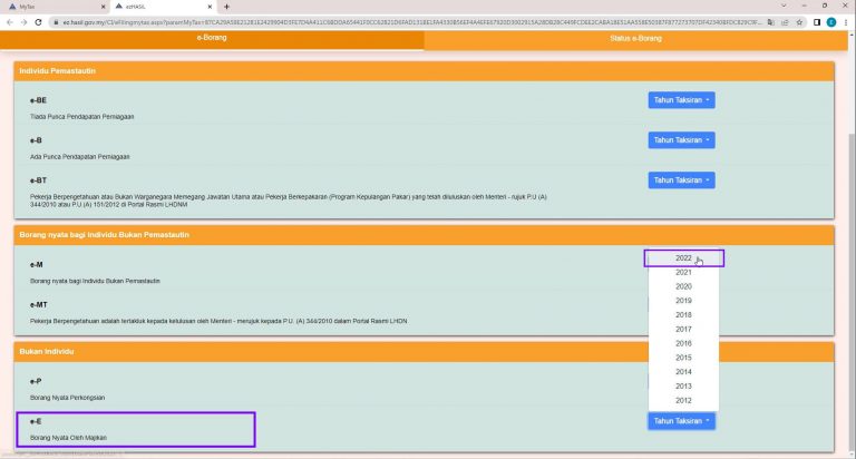 [2023] CP8D Online Submission via Mytax | LHDN Borang E