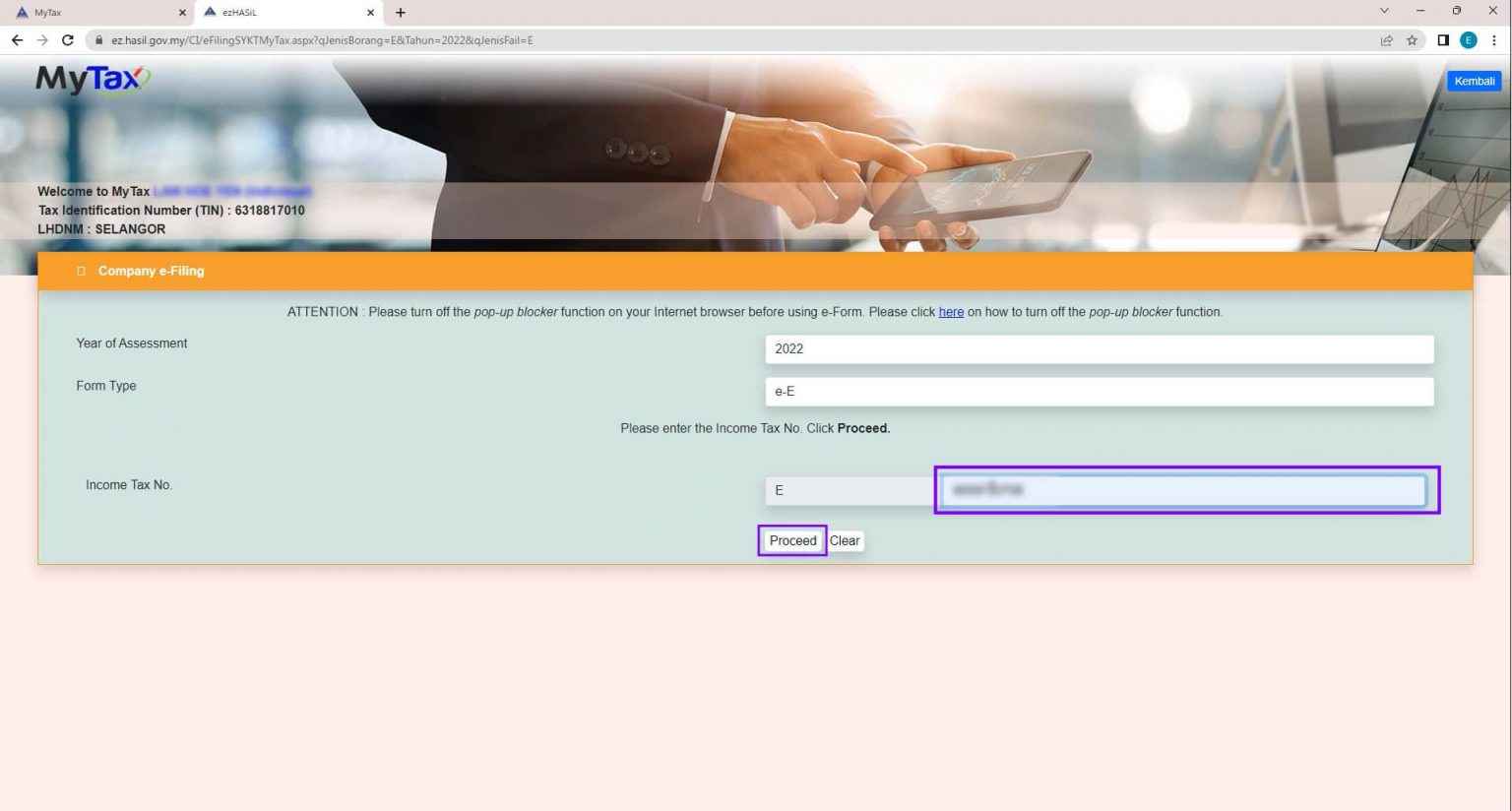 [2023] CP8D Online Submission via Mytax | LHDN Borang E
