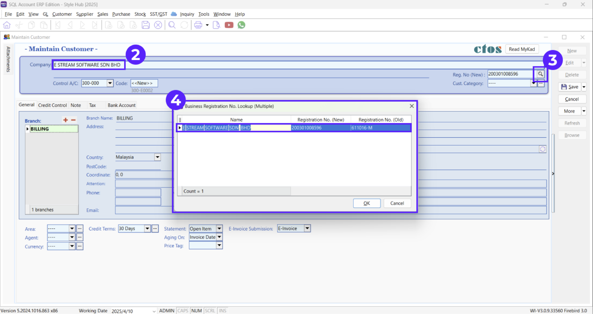 E-Invoice Setup Guide: 8 Easy Steps to Add Customer Details | E Stream MSC